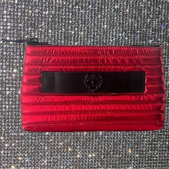 RUDSAK | Bags | Rudsak Bag Pouch Quilted Metallic Red Shiny Black ...